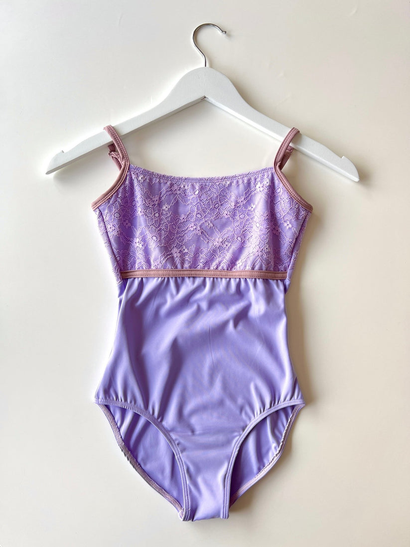 Lace Top Camisole Leotard - Periwinkle Lilac - THE COLLECTIVE DANCEWEAR