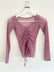 Lyrical Gathered Mesh Dance Top with Long Sleeve - Purple – THE ...